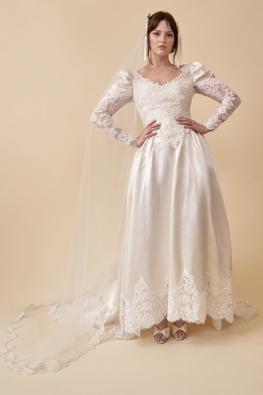 Cindy Satin Gown - M – Transplant Vintage